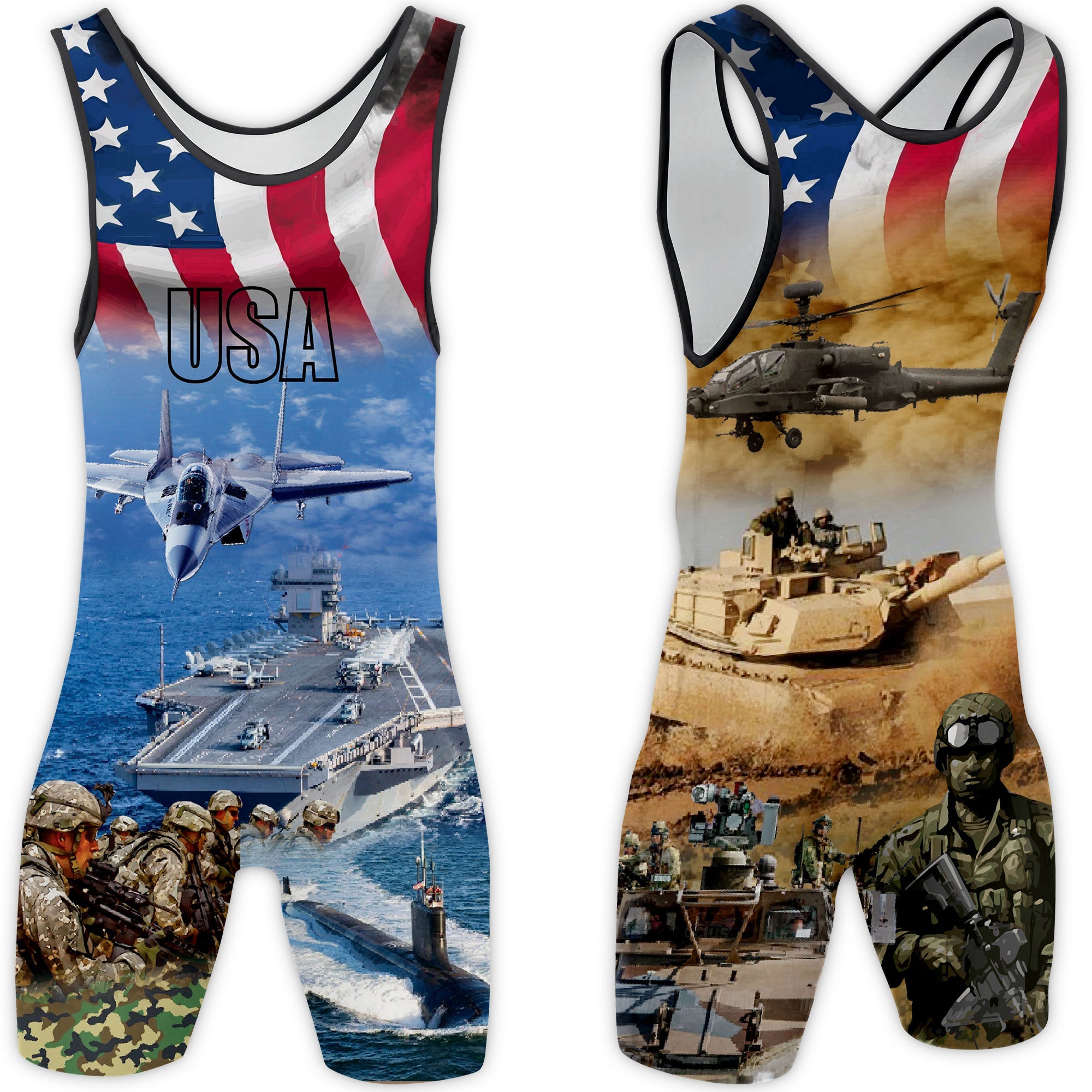 Army - Navy wrestling singlet