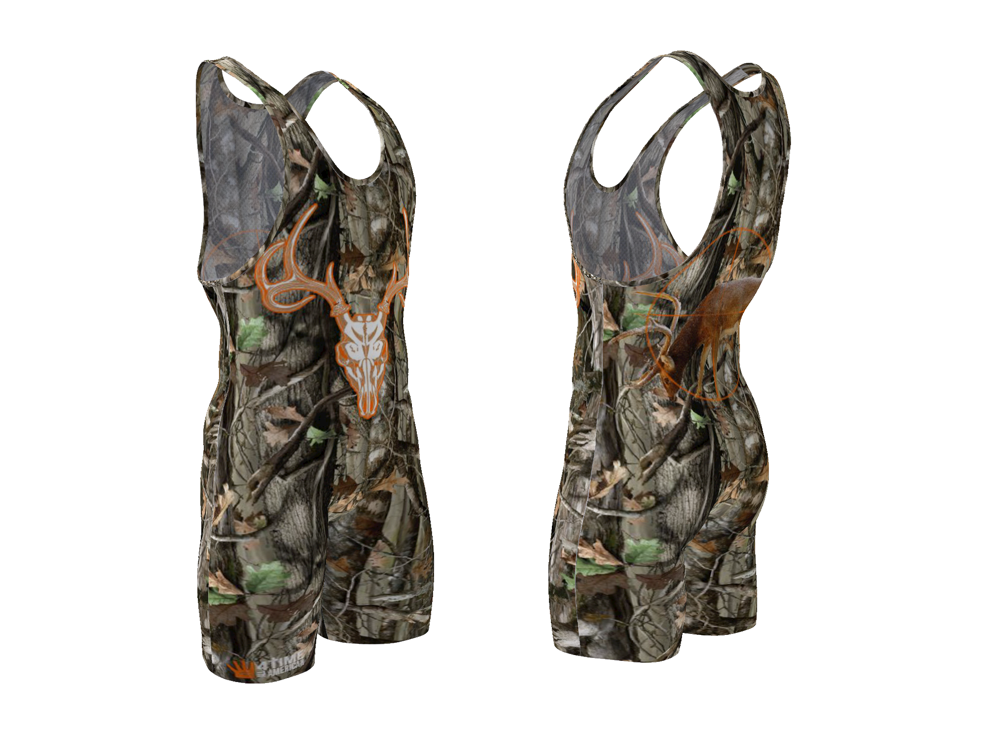 Country Camo Wrestling Singlet | 4time