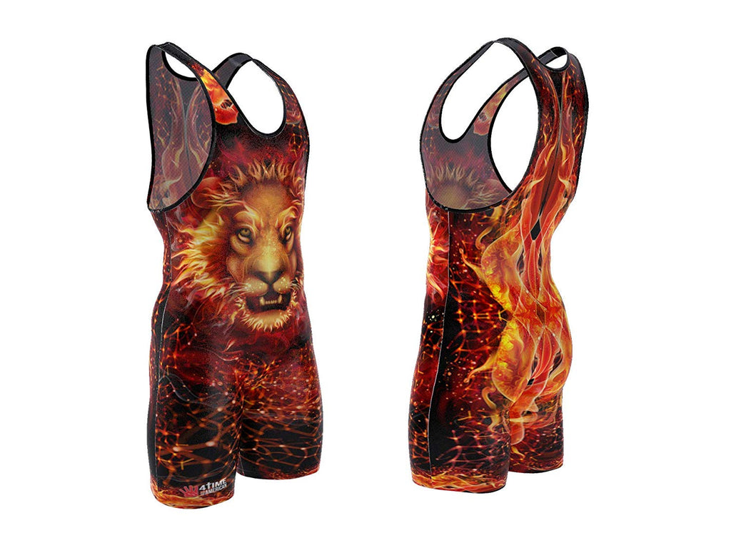 Fire Lion Wrestling Singlet | 4time