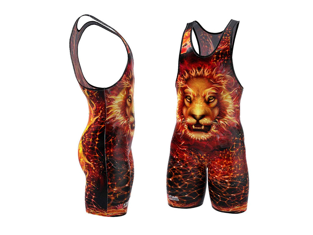 Fire Lion Wrestling Singlet | 4time