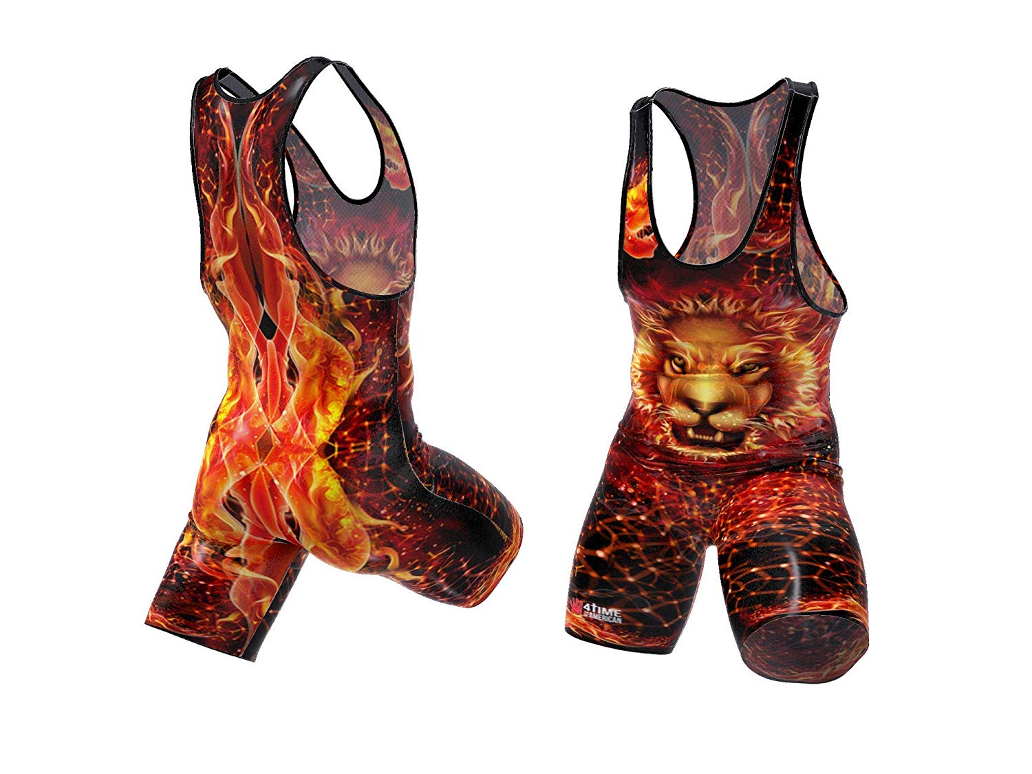 Fire Lion Wrestling Singlet | 4time